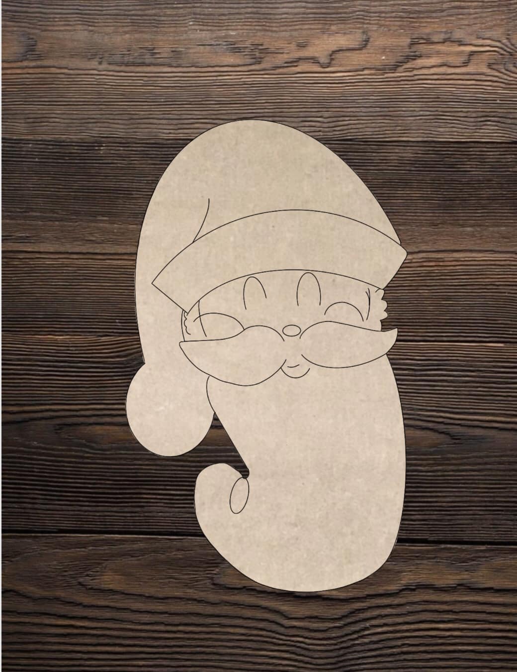 Cut and Traced Santa Face 2 – Legacy Creations Custom Woodworks