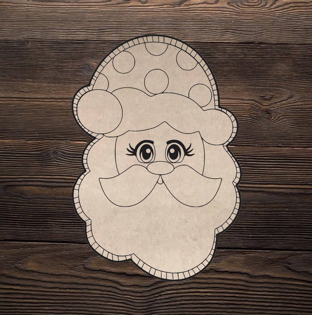 Cut and Traced Santa Face 3 – Legacy Creations Custom Woodworks