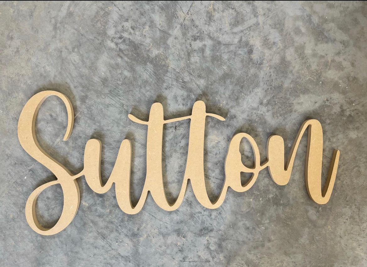 Custom Name Cutout – Legacy Creations Custom Woodworks